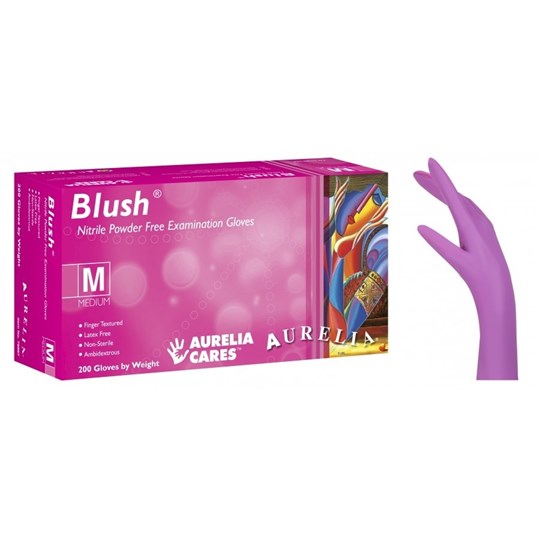 AURELIA Blush Γάντια Νιτριλίου Ροζ 200τεμ - PharmaDirect.gr