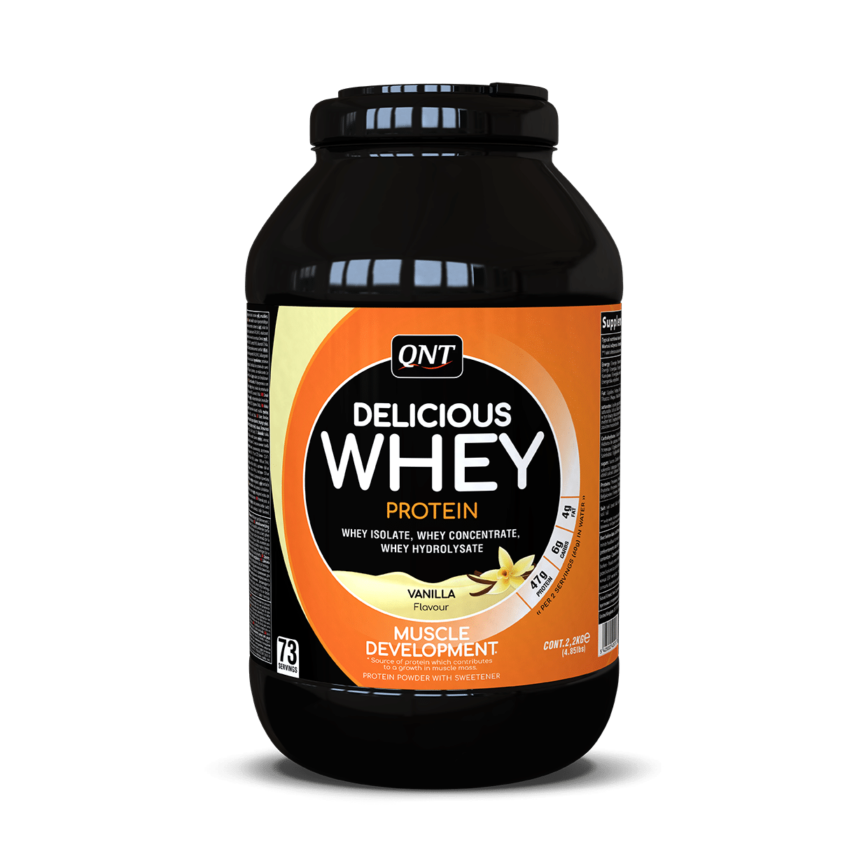 QNT Delicious Whey Protein Powder Vanilla 2.2Kg - PharmaDirect.gr