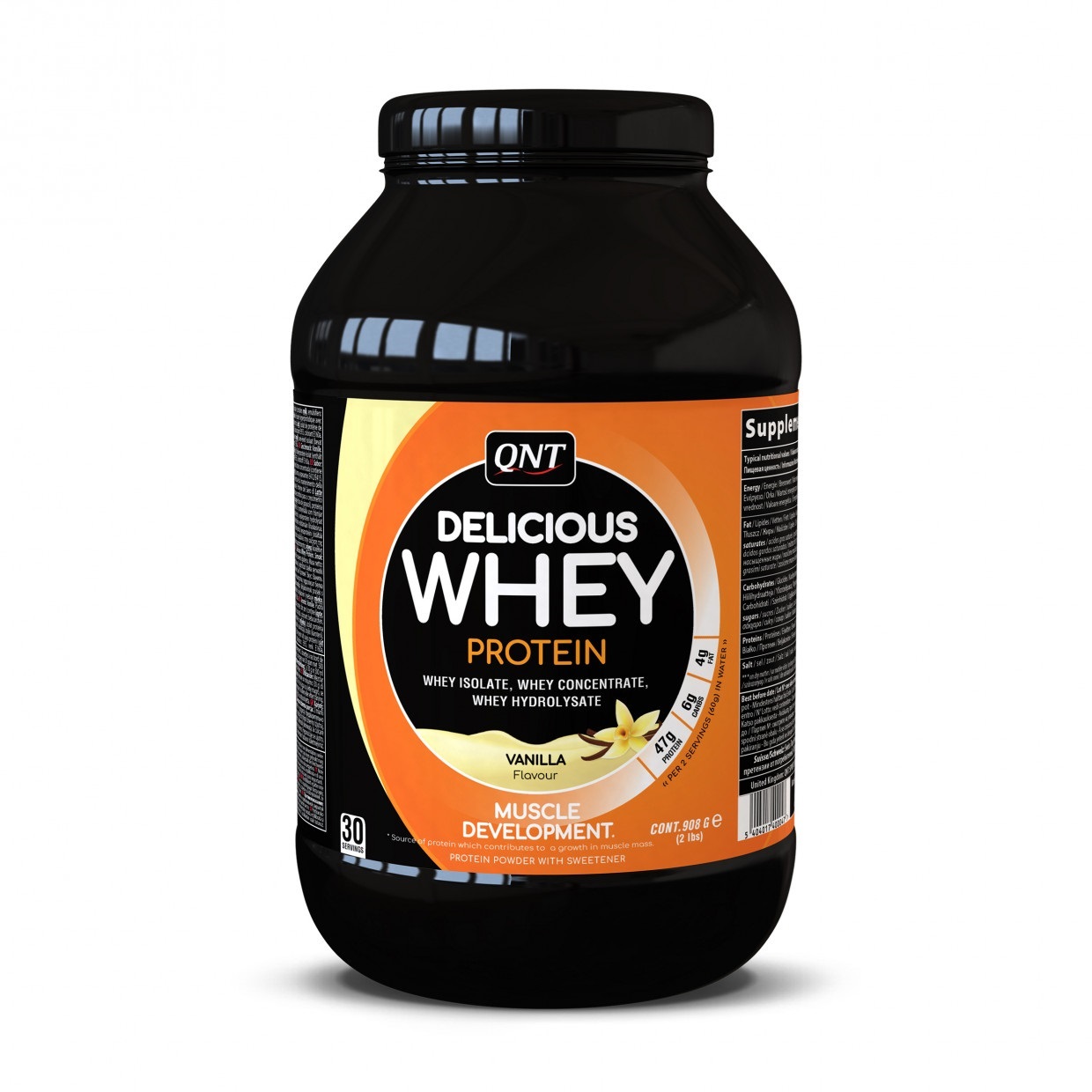QNT Delicious Whey Protein Powder Vanilla 908gr - PharmaDirect.gr