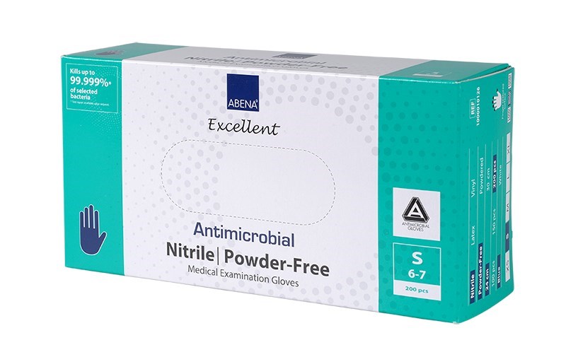 Αντιμικροβιακά γάντια νιτριλίου Abena Small 200τεμ. - PharmaDirect.gr