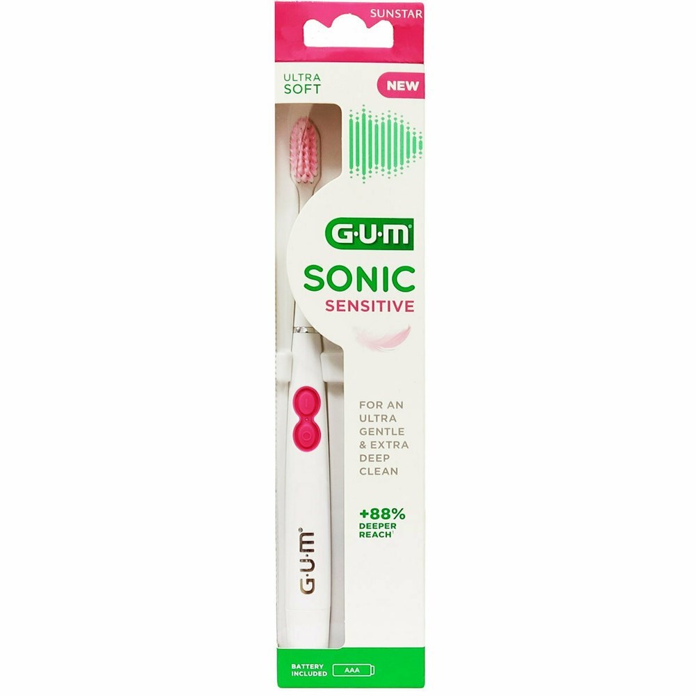 GUM Sonic Sensitive Ultra Soft 4101 Ηλεκτρική Οδοντόβουρτσα Μπαταρίας ...